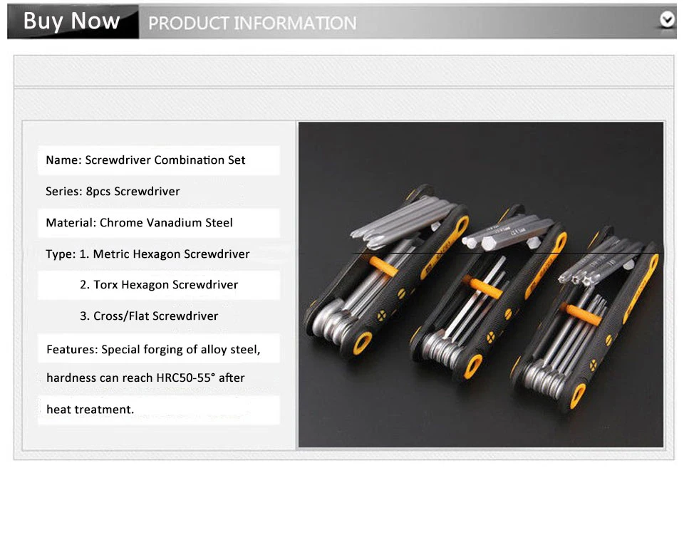 8 in 1 Folding Screwdriver Set Torx Screwdriver Mini Screwdriver Bits ...