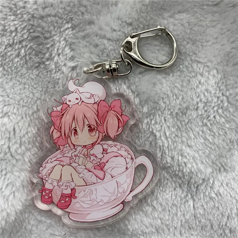Anime Keychain Puella Magi Madoka Magica Kaname Madoka Acrylic Keyring ...