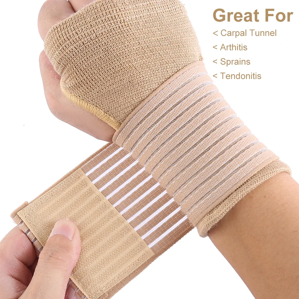 2pcs-Elastic-Bandage-Wrist-Guard-Support-Arthritis-Gloves-Sprain-Band ...