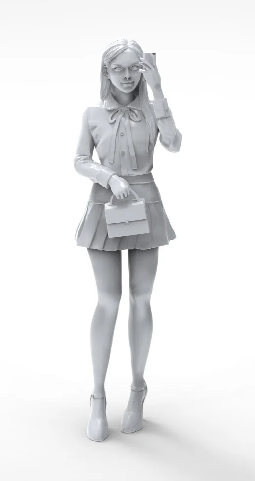 1/35 Die Cast Resin Diagram Model Assembly Kit Unassembled Girl In ...