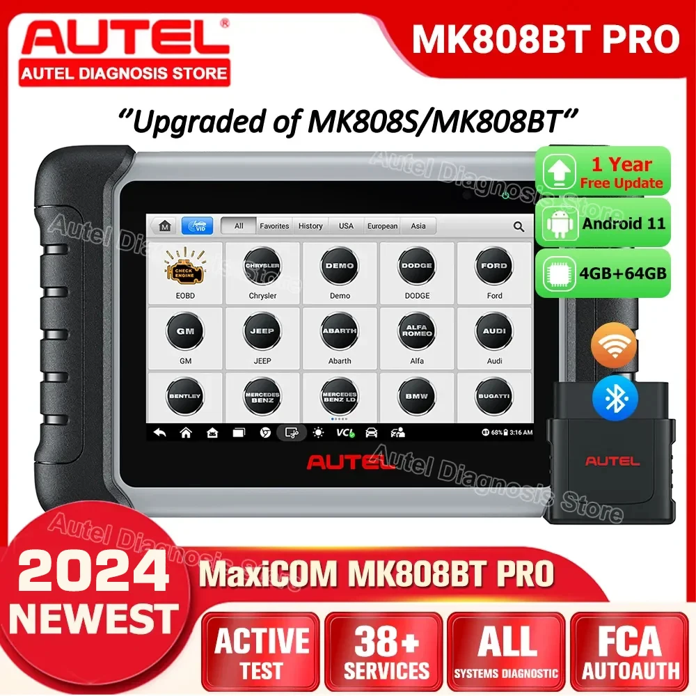 Autel-Scanner-de-diagnostic-automobile-MK808BT-PRO-outils-de-rechapage ...