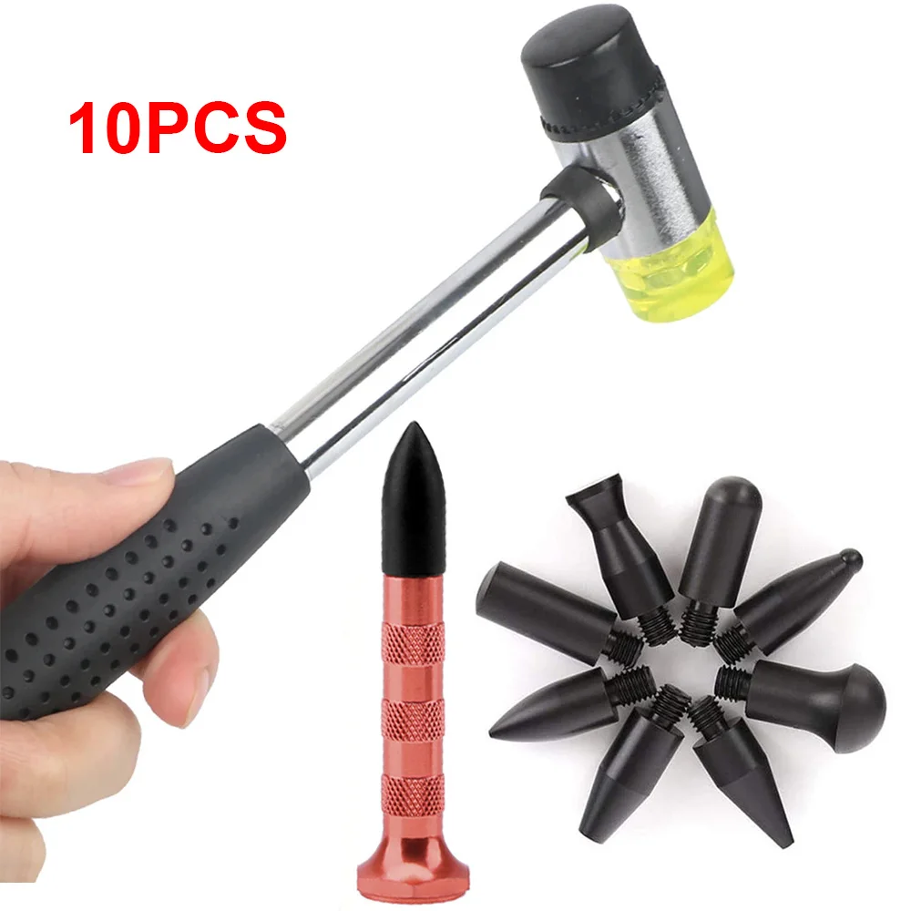 9 Heads Tips Paintless Dent Repair Kit Car Body Dent Removal Tools ...