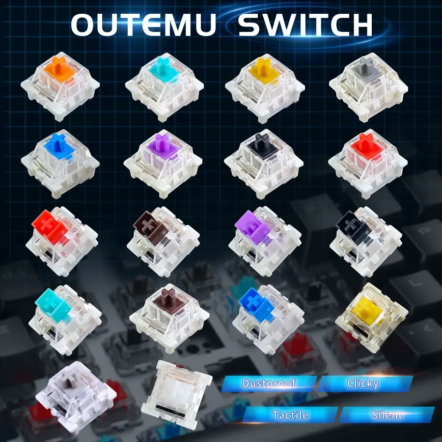Outemu-Switch-para-teclado-mec-nico-Dustproof-Clicky-t-til-Linear ...