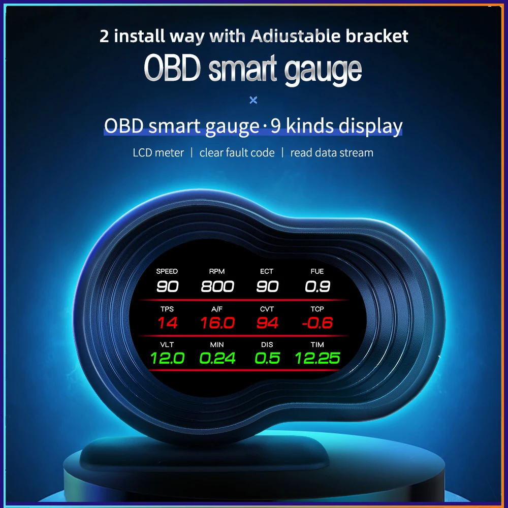 OBD-Smart-Gauge-LED-Meter-F9-Head-Up-Display-For-HUD-Multifunction-Obd ...