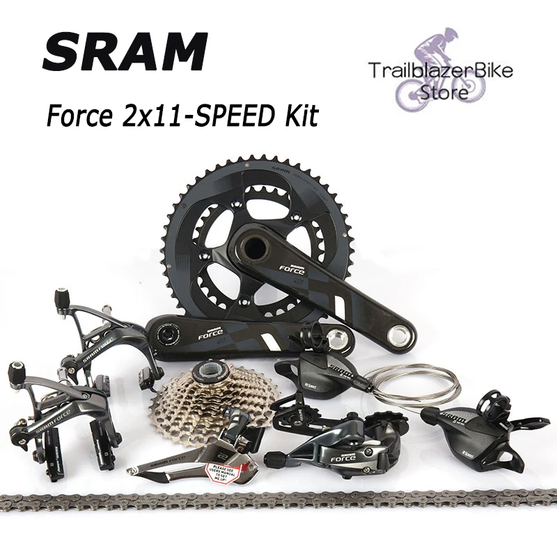 SRAM Force 2x11-Speed Flat handlebar road bicycle groupset Crankset ...
