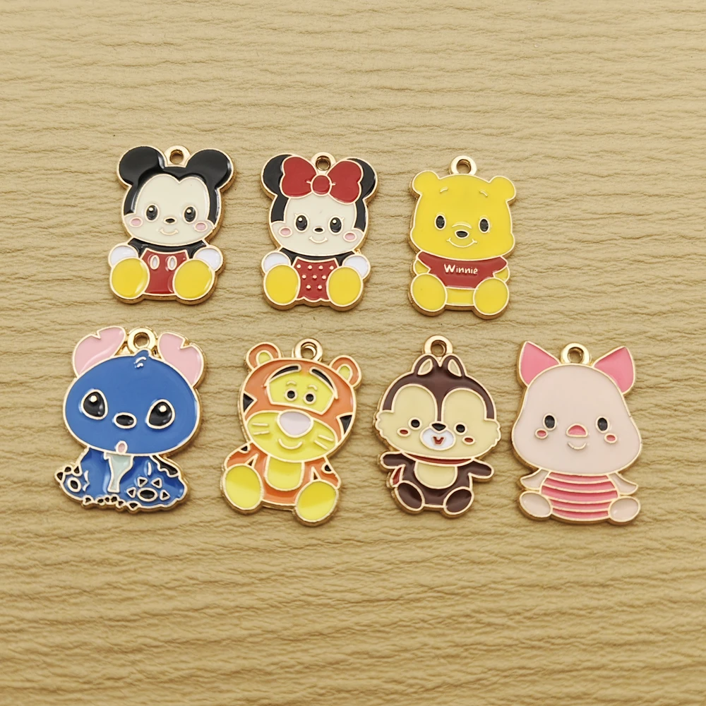 10pcs-Disney-Cartoon-Charm-for-Jewelry-Making-Enamel-Necklace-Bracelet ...
