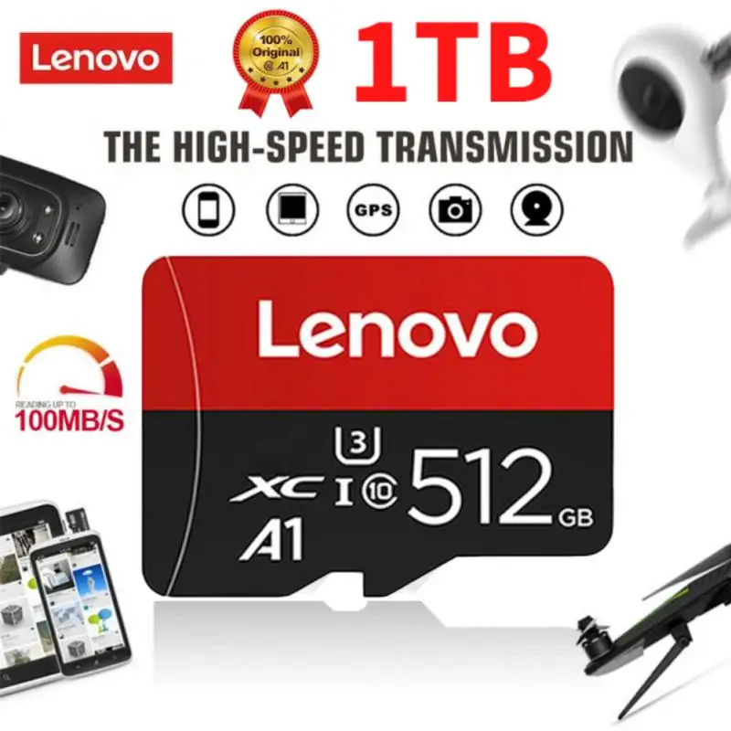 New Lenovo 128GB SD Memory Card 1TB V30 Micro TF/SD Card A2 Class 10 ...