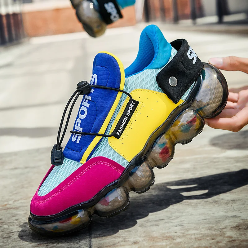 Breathable-mesh-popcorn-sports-men-s-shoes-colorful-dad-ins-trendy ...