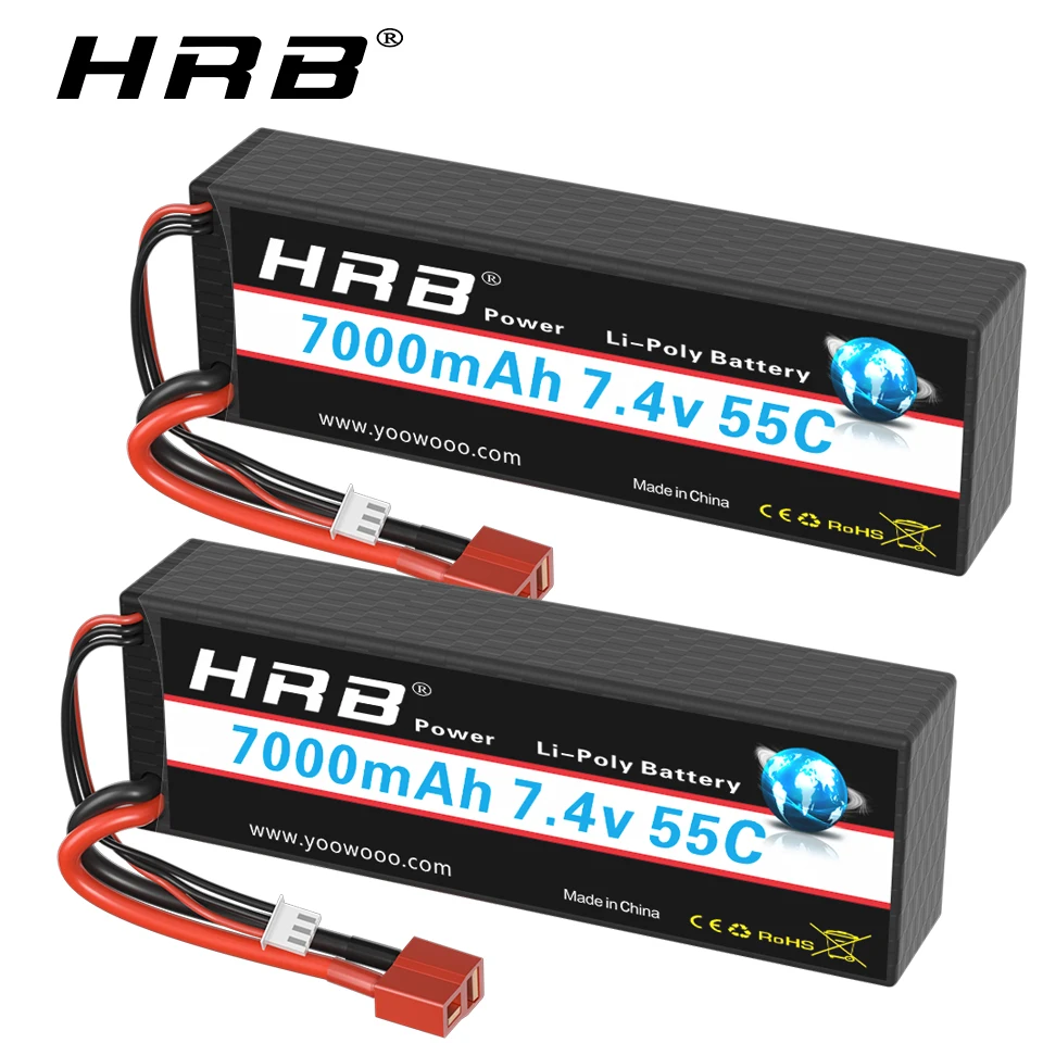 HRB-2S-RC-Lipo-Battery-7-4V-7000MAH-Car-Battery-55C-With-Deans-T-plug ...