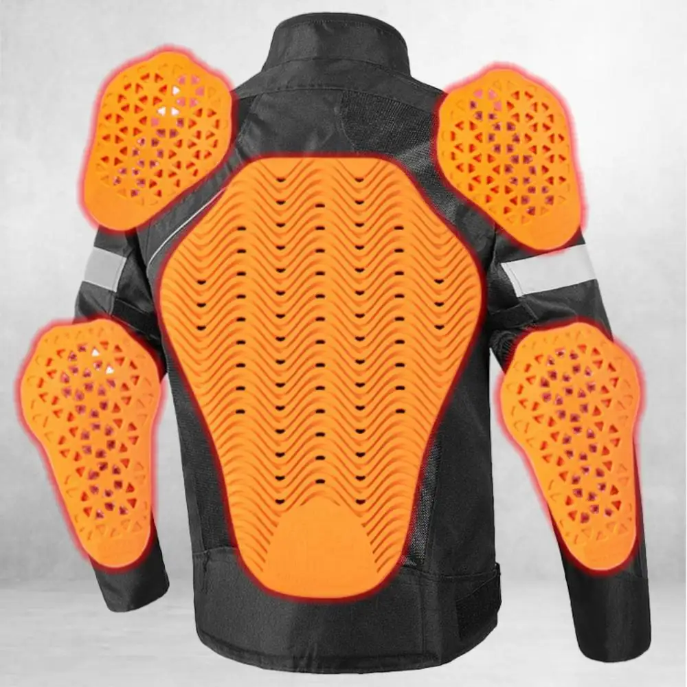 Premium-Motorcycle-Riding-Jacket-with-Built-in-Protective-Gear-and-Back ...
