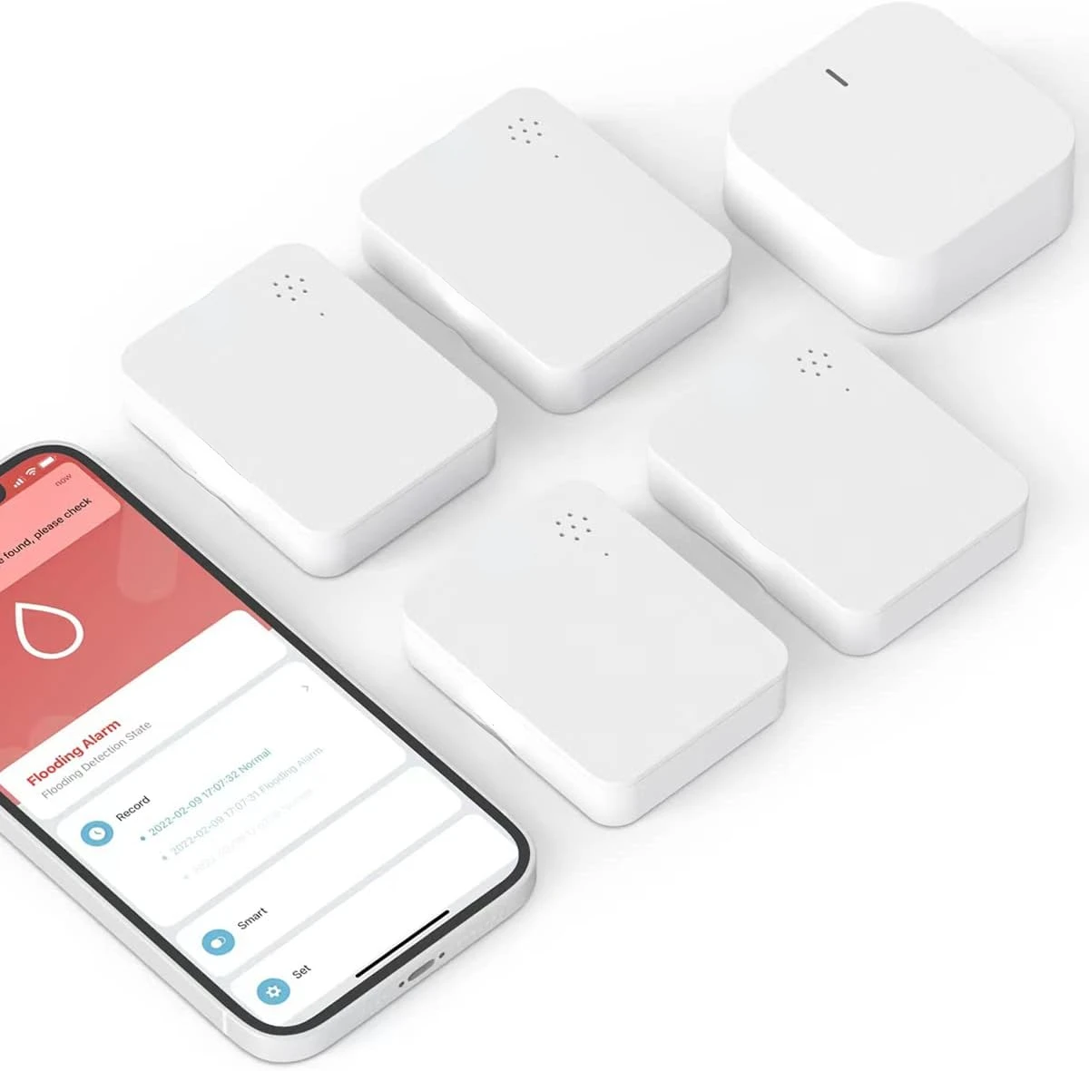 Smart-Water-Leak-Detector-4-Pack-Zigbee-Hub-Kits-Water-Sensor-Alarm ...