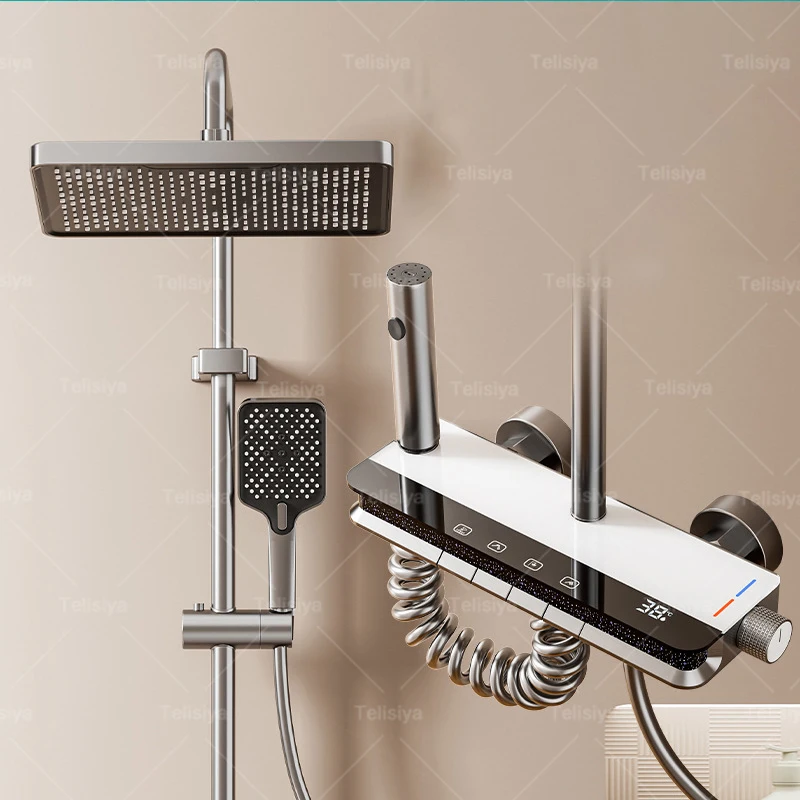 Smart Digital Display Shower Set with Starry Sky Atmosphere Light: The ...