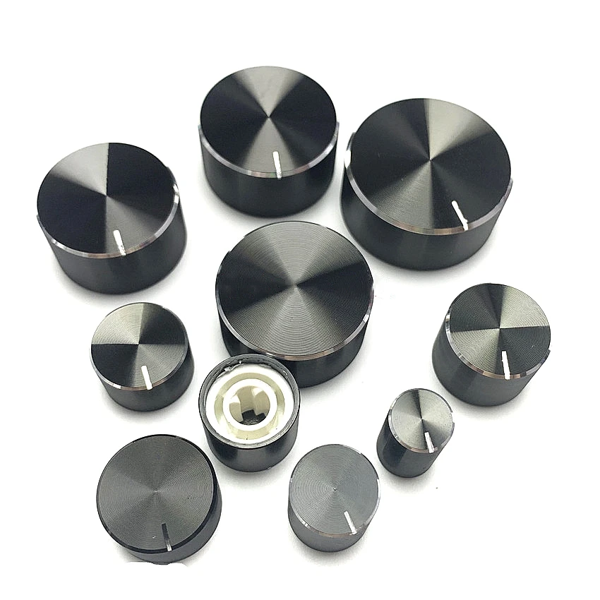 Aluminum-Alloy-Potentiometer-Knob-Cap-Volume-Control-Knob-Hat-Rotation ...