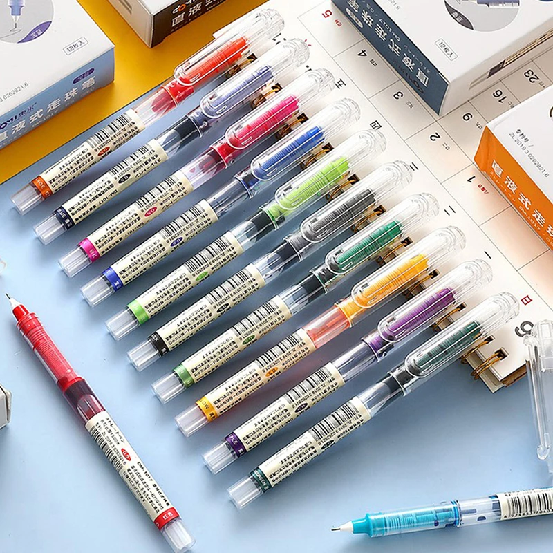 Bolígrafo de Gel líquido de secado rápido, bolígrafo de tinta de gran capacidad de 0,5mm, para ...