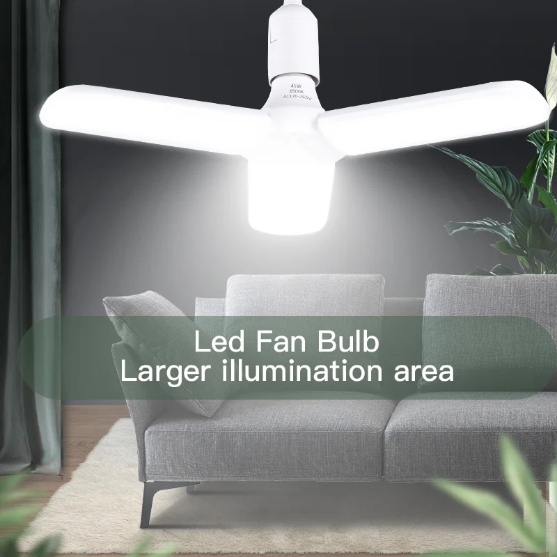 Bombillas-Led-plegables-con-aspas-de-ventilador-bombilla-Led-E27-ahorro ...