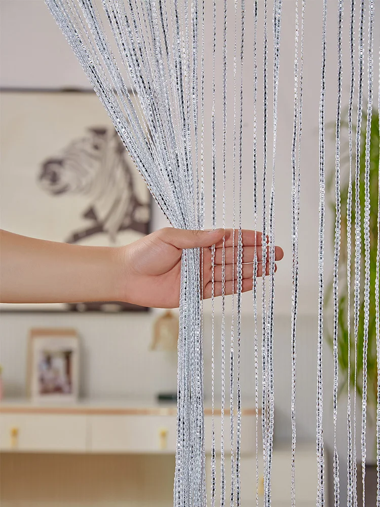 Shiny-fringe-string-curtain-for-white-salon-and-sheer-wedding ...