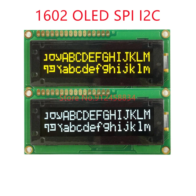 1602 16x2 Oled Spi I2c 3.3v Or 5v Display Module Us2011 - Lcd Modules ...