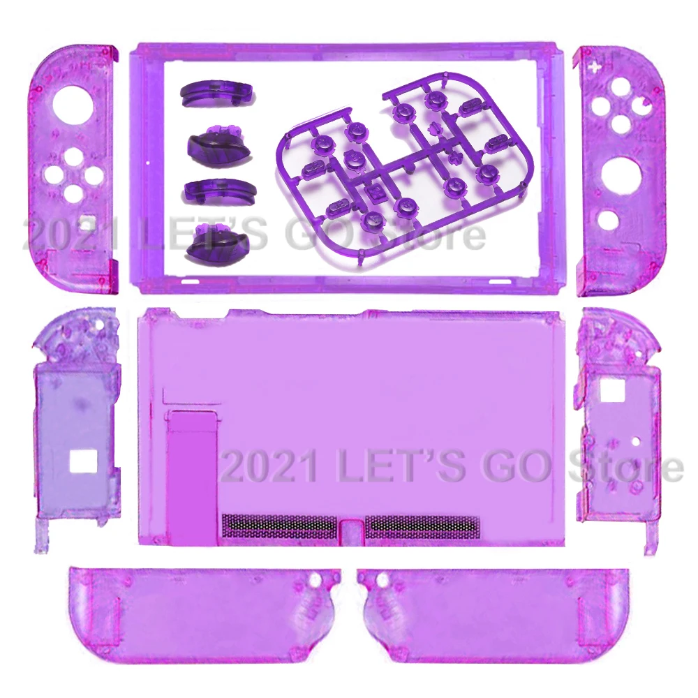 Nintend-Switch-Clear-Atomic-Purple-Console-Front-Back-Plate-Shell ...