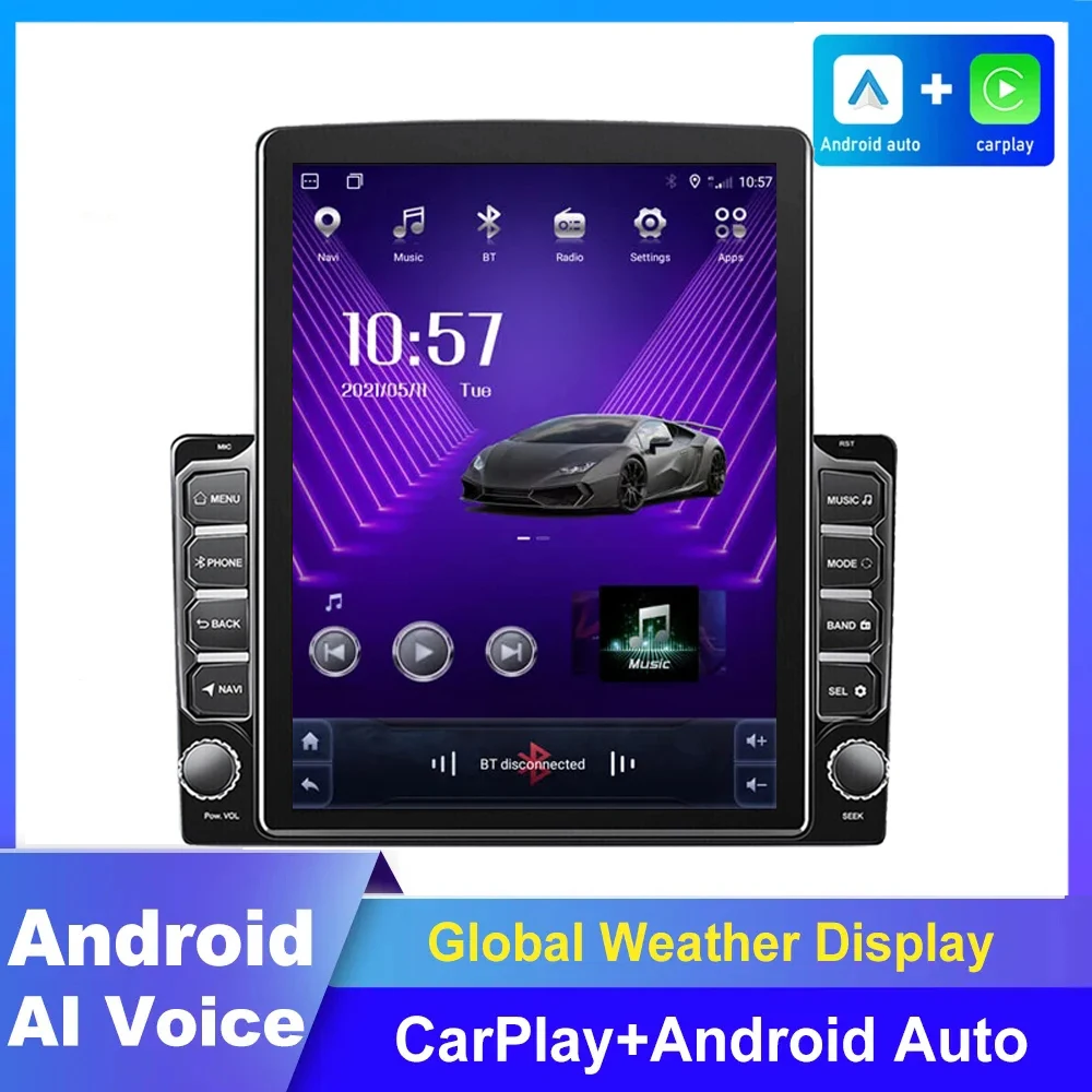 8-cores-2DIN-Android-13-Car-Radio-Stereo-Tesla-Vertical-screen-For-BMW ...