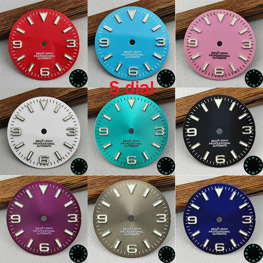 High-Quality-28-5mm-NH35dial-watch-dial-S-dial-green-luminous-suitable ...