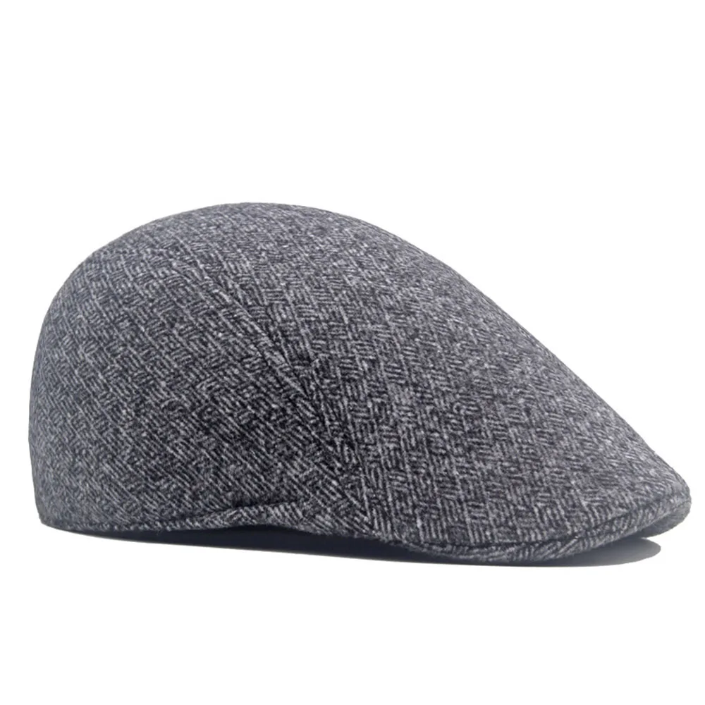Newsboy-Caps-Men-Wool-Blend-Flat-Cap-8-Panel-Warm-Hat-Driving-Hats ...