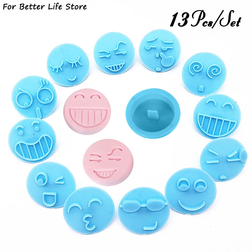 13Pcs/Set 40G Smiling Face Embossing Mould Fondant Biscuits Mold ...