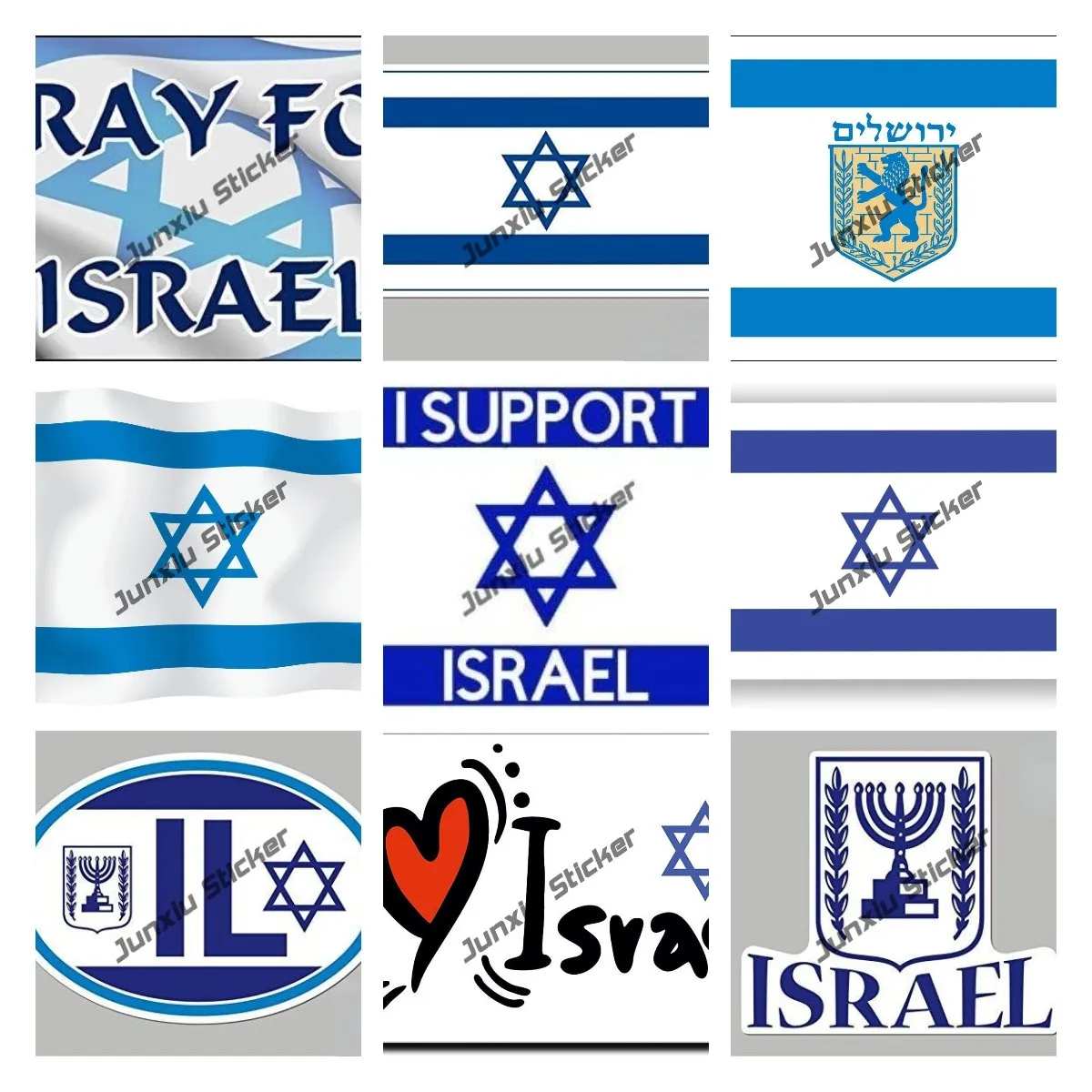 Israel-Flag-Decal-PVC-Sticker-Creative-Concept-Ideas-I-Support-Israel ...
