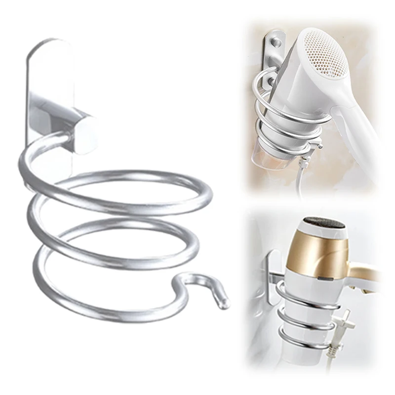 Spiral-Wall-Mounted-Hair-Dryer-Storage-Organizer-Rack-Holder-Bathroom ...