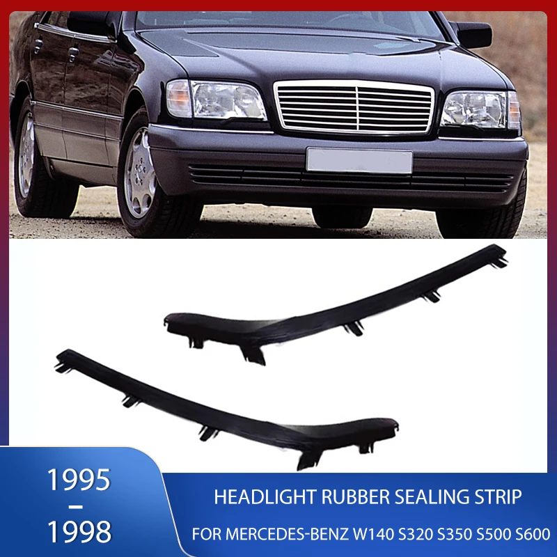 Front-Upper-Headlight-Molding-Cover-Trim-Rubber-Sealing-Strip-For ...