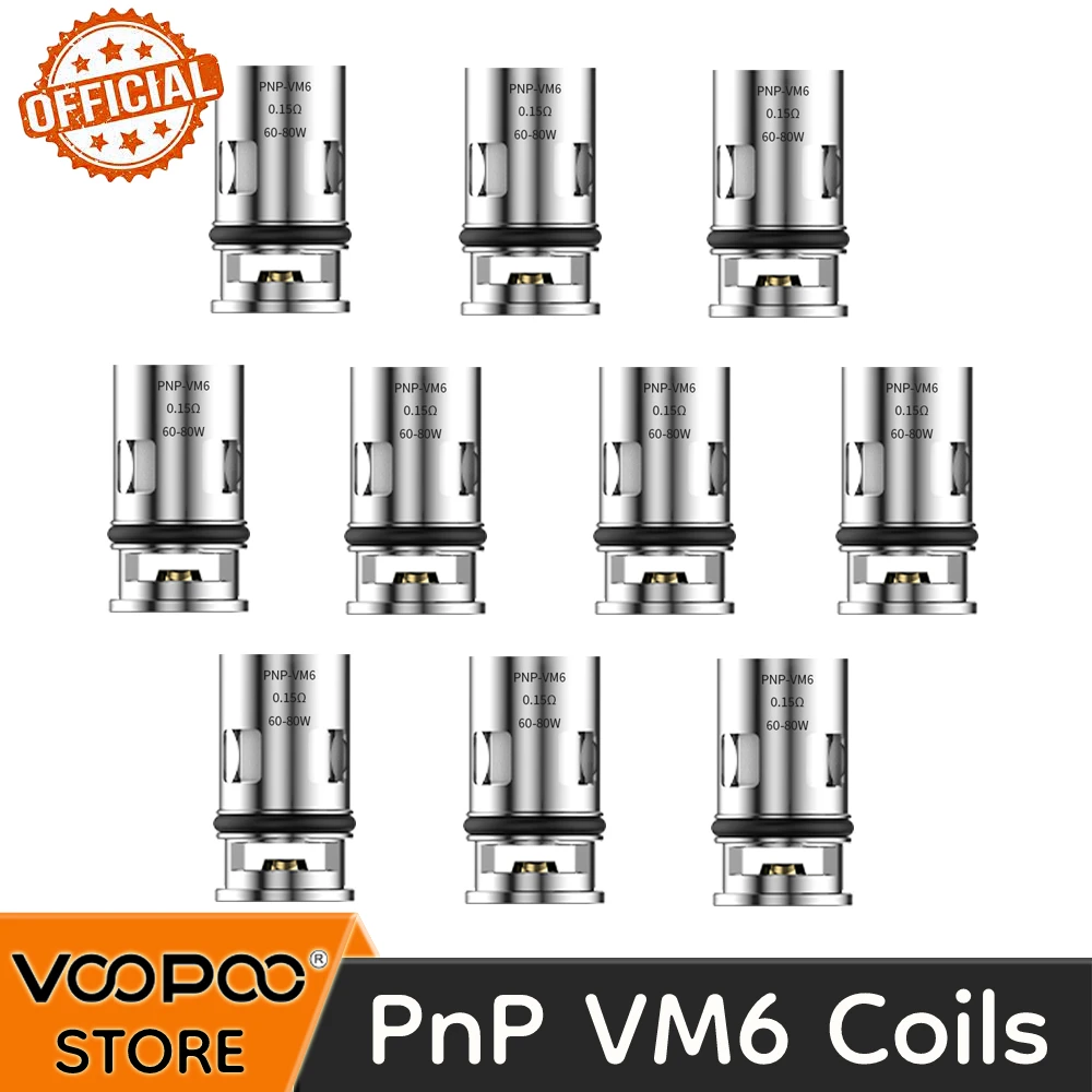 VOOPOO PnP VM6 Coil 0.15ohm Resistance DL Mesh Coil 60-80W fit VOOPOO Drag X S Max Argus Pro GT ...