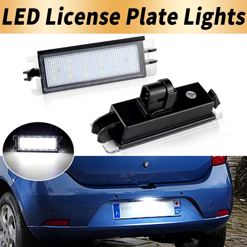 1pc For Renault Led License Number Plate Light Assembly for Dacia ...