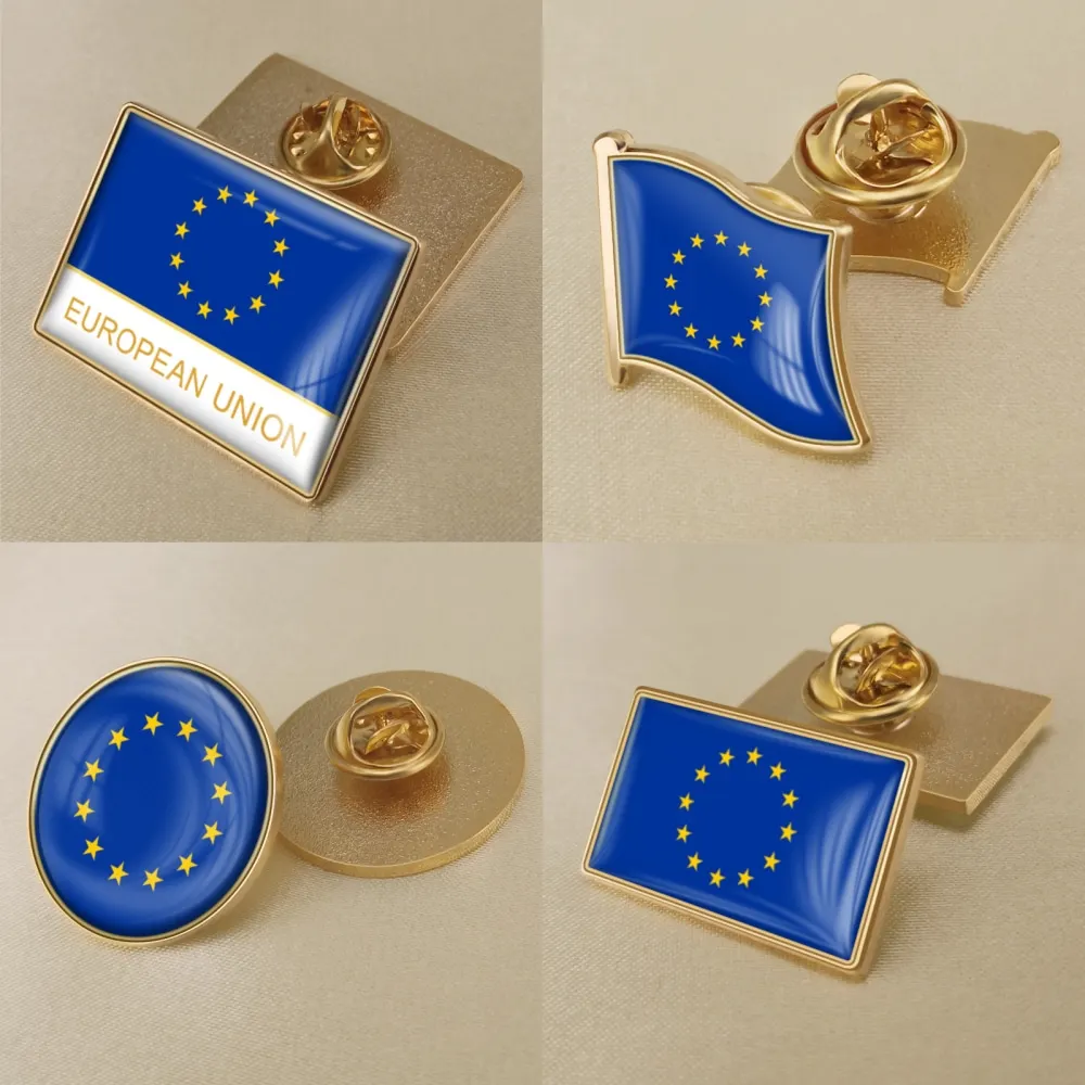 Coat of Arms of European Union EU Flag National Emblem Brooch Badges ...