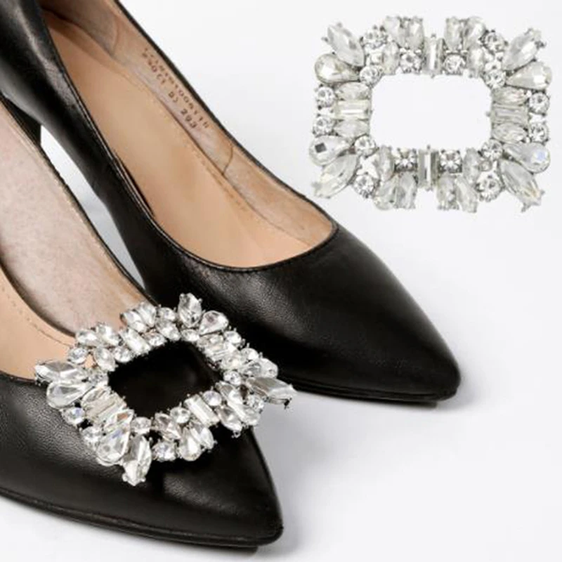 Women Shoes Clips Diy Shoe Charms Jewelry Shoe Rhinestones Crystal ...