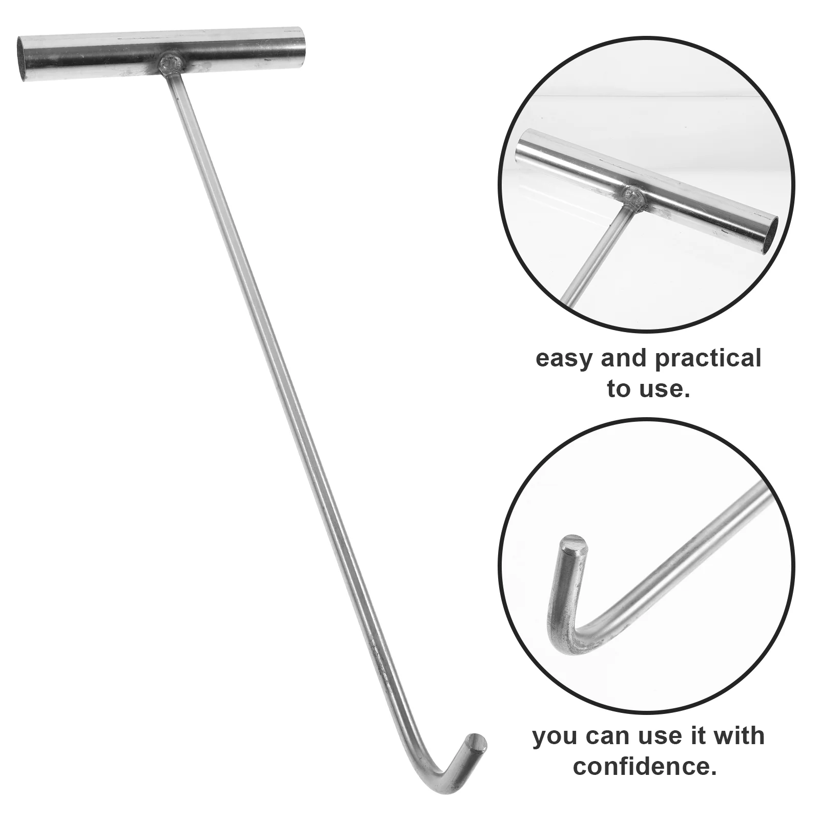Trampoline T-hook Tool Drain Lifting Hooks Stainless Steel Manhole ...