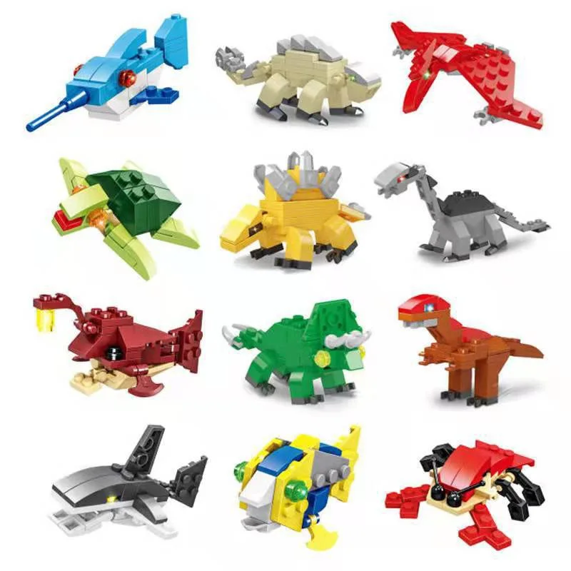 City Creativity Forest Party Sea Turtle Dinosaur Crab Mini Animal Model ...