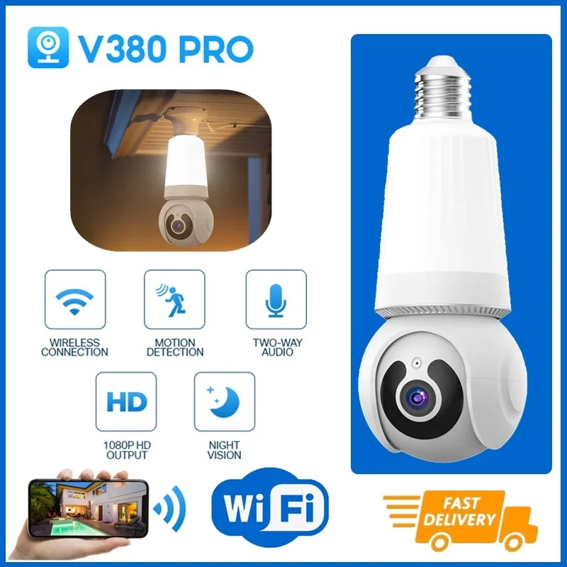 5MP-CCTV-Home-Wireless-WiFi-Camera-Bulb-E27-Full-Color-Night-Vision ...