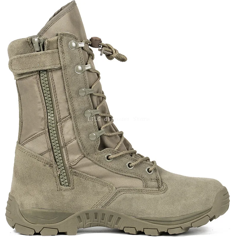 High-Top-Combat-Boots-Green-Desert-Brown-Boot-Lightweight-Training-Boots-Hiking-Boots-Military ...