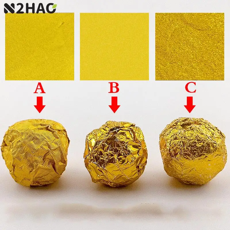 100Pcs-Pack-Golden-Aluminum-Foil-Candy-Chocolate-Cookie-Wrapping-Tin ...