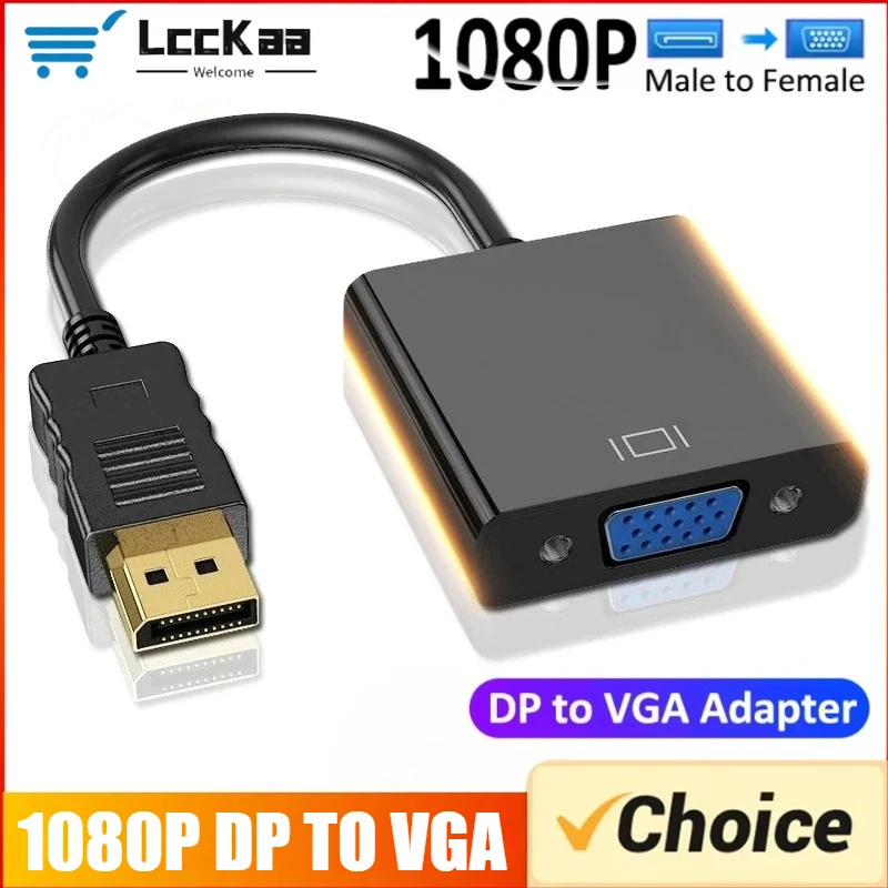 1080p dp displayport para vga adaptador cabo porta de exibição para ...