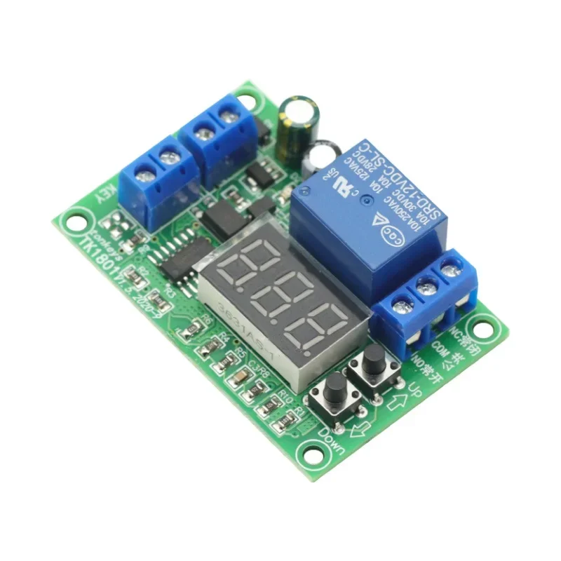 DC 12V Display Delay Timing Relay Module Timer Relay Board 1-999 ...
