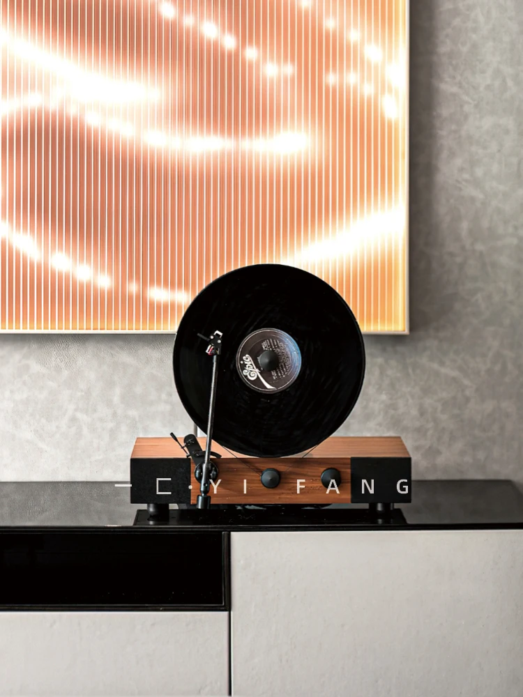 A-luxurious-simulation-of-a-vertical-vinyl-record-player-phonograph ...