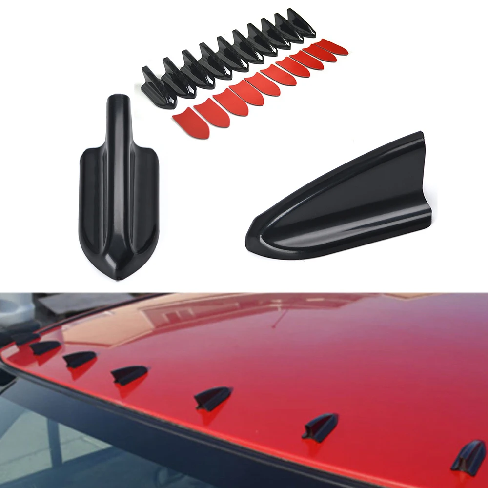 Carro-EVO-Estilo-Anti-UV-Weatherproof-PP-Shark-Fins-Spoiler-Wing-Kit ...