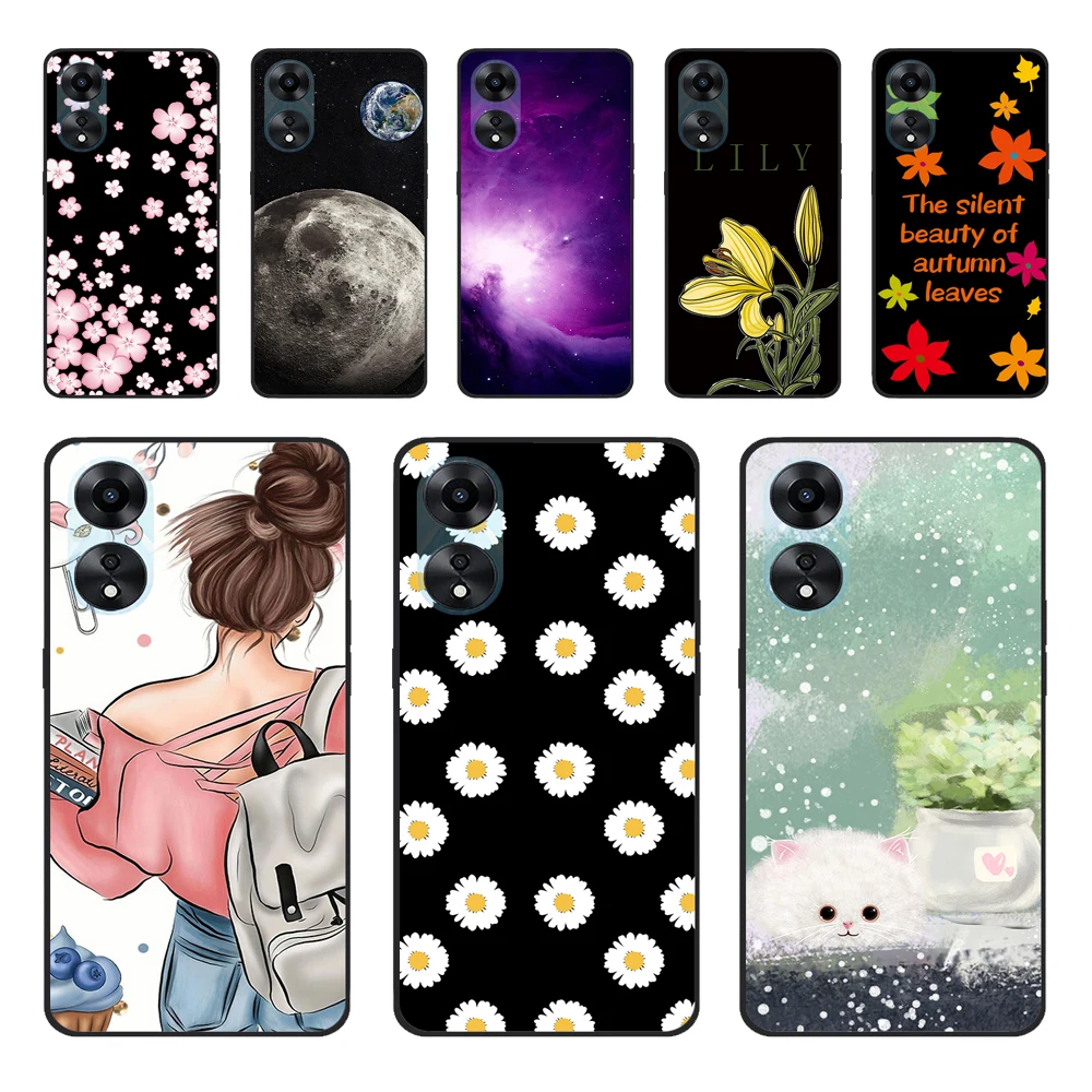For-Oppo-A78-5G-Case-Animals-Soft-Silicone-TPU-Phone-Back-Cover-Cases ...