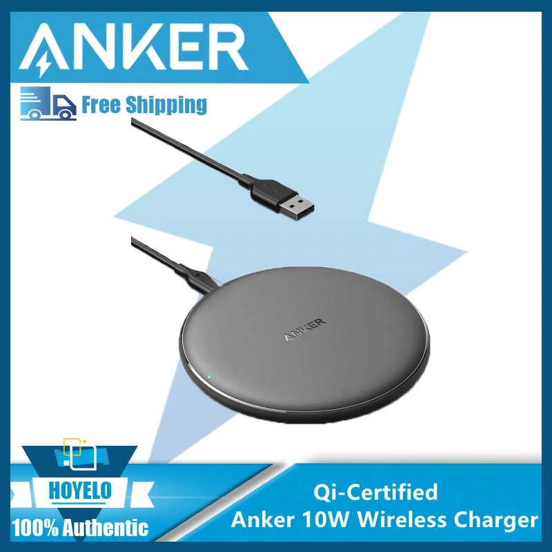 Anker PowerWave Pad Wireless Charger 10W Max 7.5W for iPhone 10W Fast ...