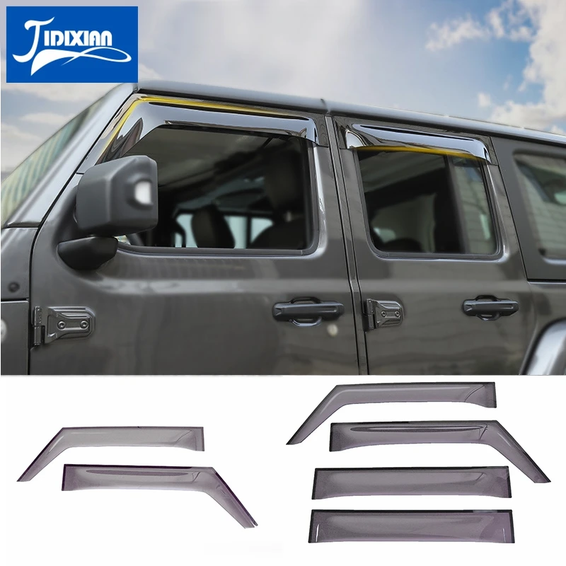 JIDIXIAN-Car-Windows-Rain-Sun-Visor-Shield-Cover-for-Jeep-Wrangler-JL ...