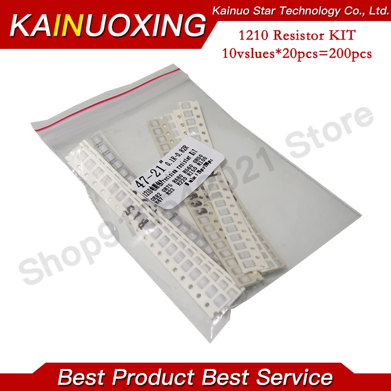 200PCS 5% 1210 SMD resistors assorted kit set ,10 valueX20pcs=200pcs ...