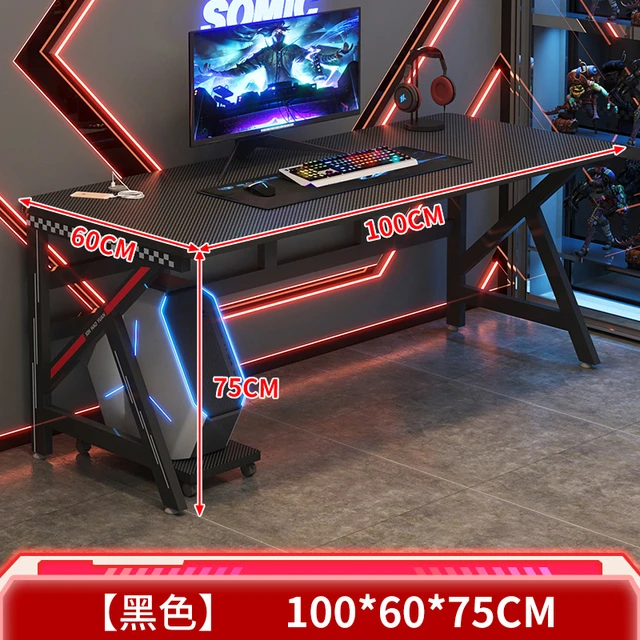 Simple Modern Double Desktop Computer Desks Home Bedroom Writing Desk ...