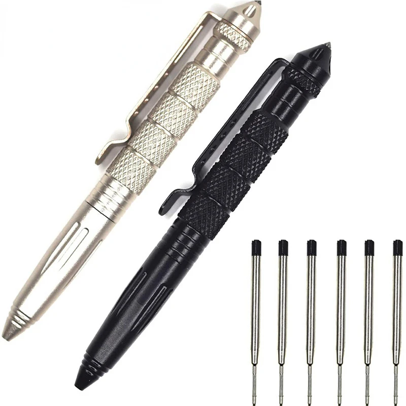 Defence-Tactical-Pen-High-Quality-Aluminum-Anti-skid-Portable-Self ...