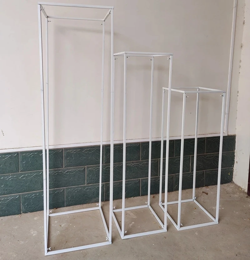 2pcs Shiny gold Wedding Arch Iron Column Plinth Ballon Arch Wedding ...