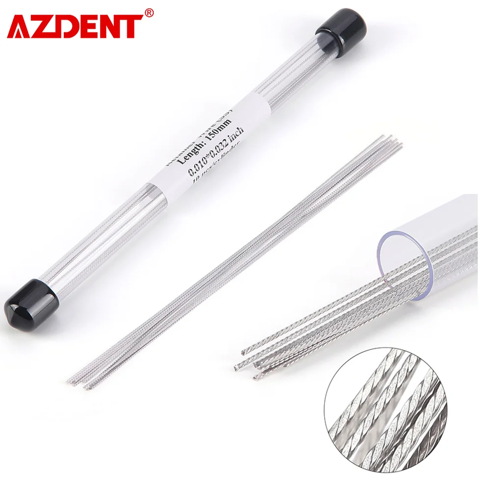 AZDENT-10Pcs-Pack-Dental-Orthodontic-Stainless-Steel-Lingual-Retainer ...